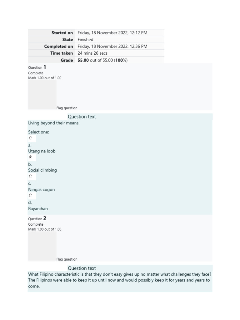 Ugrd-Ethns6102 Euthenics 2 Midterm Exam | PDF | Philippines