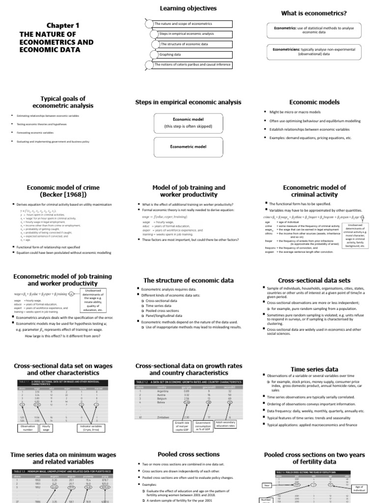 Lectures Merged Econometrics | PDF | Econometrics | Probability Distribution