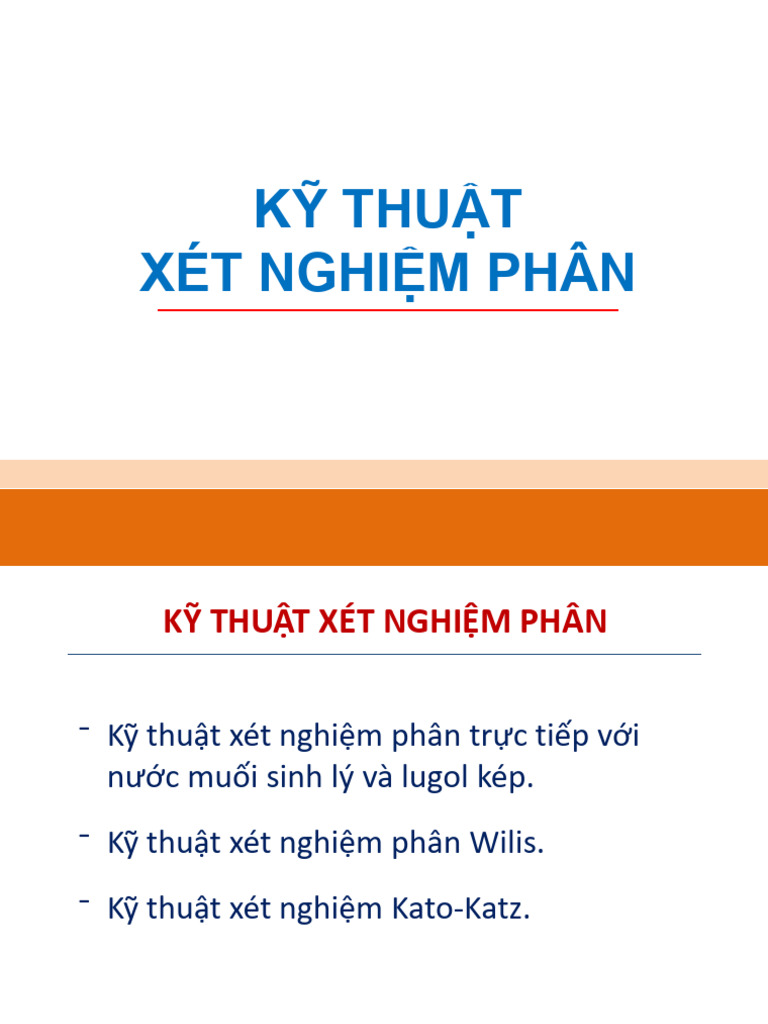 Ky Thuat Xet Nghiem Phan | PDF