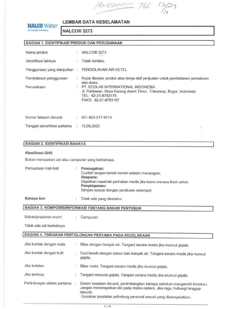 LDKB Nalco 3273 | PDF