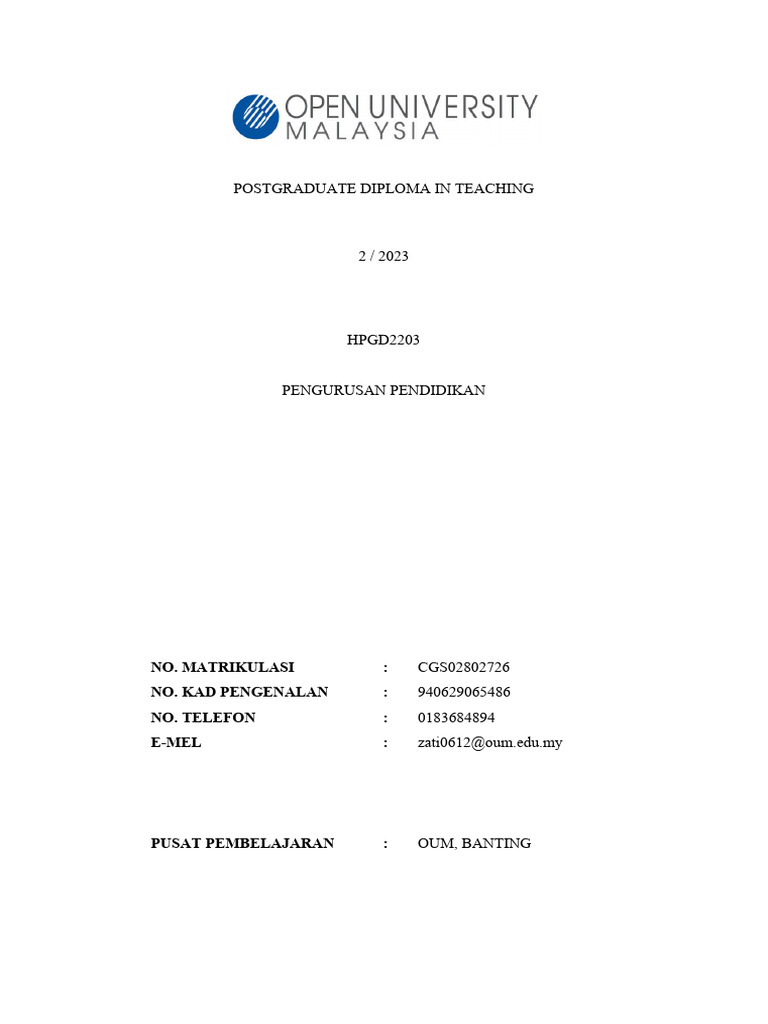 Assignment em | PDF | Karier & Perkembangan | Pengembangan Diri
