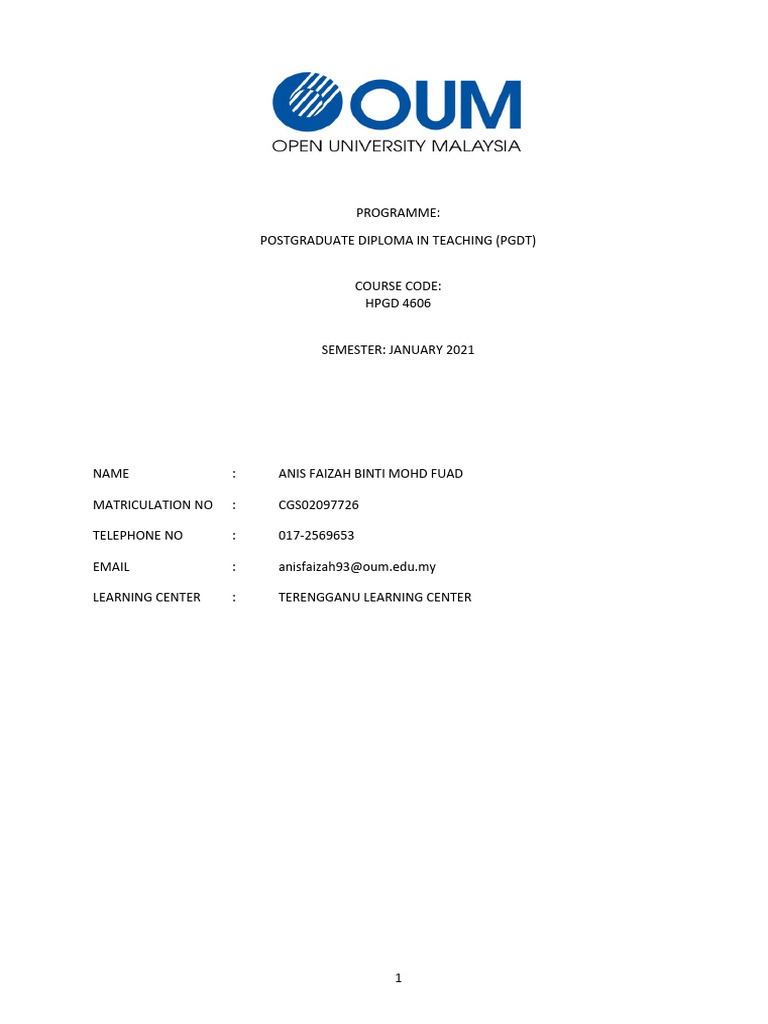 Contoh Portfolio Praktikum 2021 | PDF | Malaysia