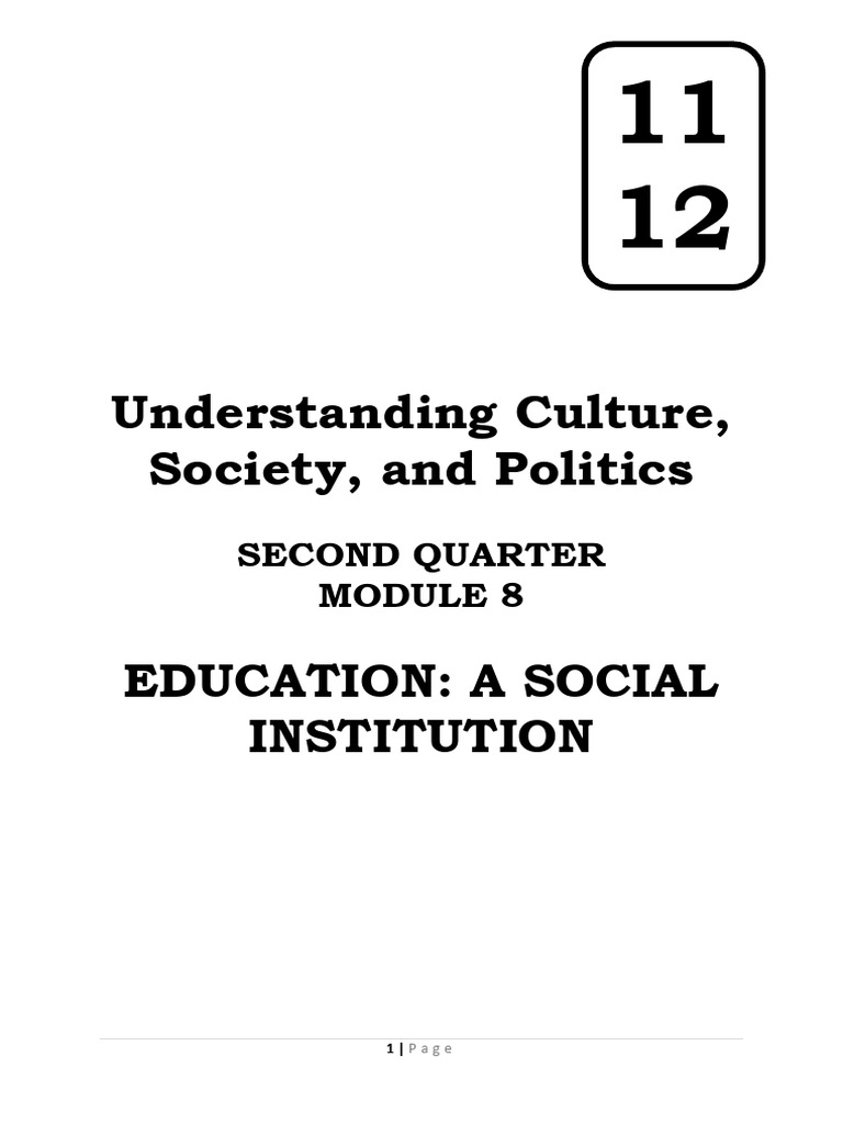 UCSP Second Quarter M08 | PDF | Curriculum | Learning