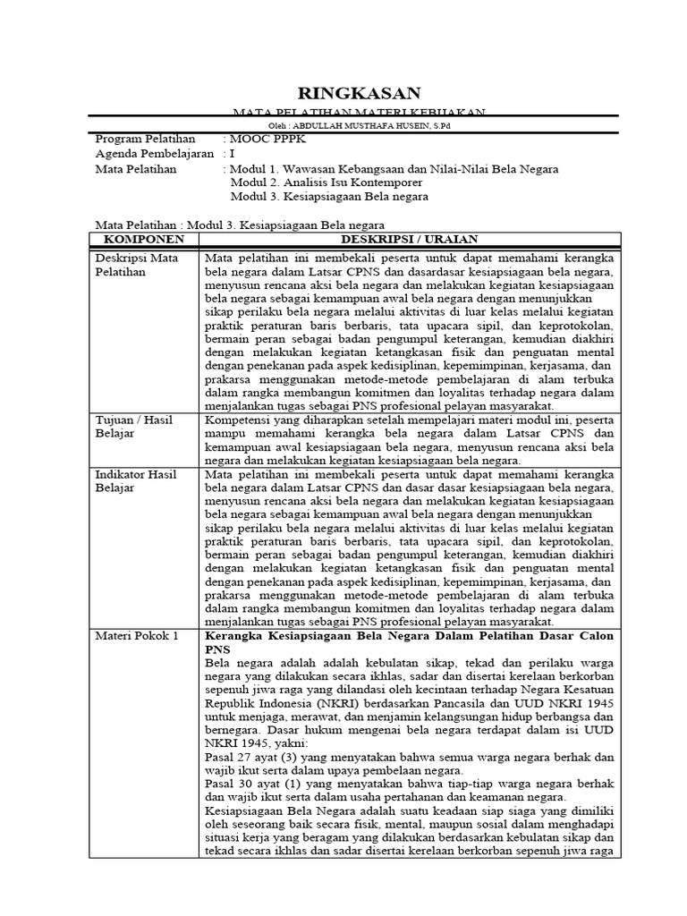 RINGKASAN Agenda 1 Modul 3 | PDF