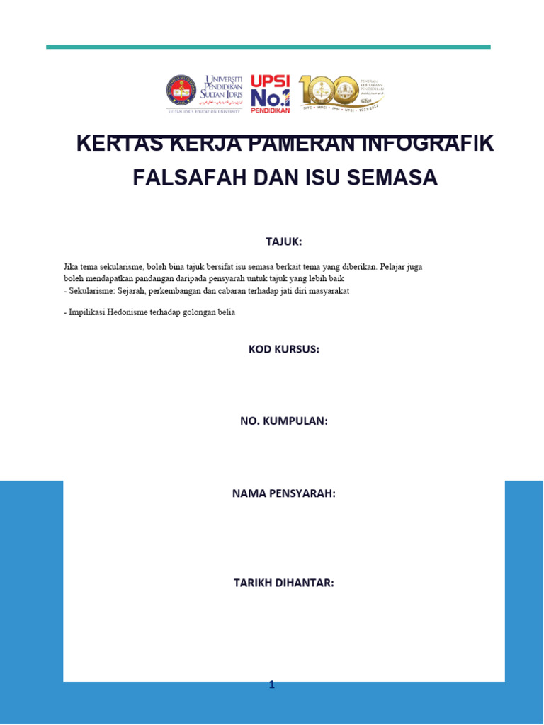 Template Kertas Kerja Pameran Infografik A231 | PDF