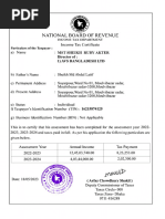 Income Tax Certificate | PDF