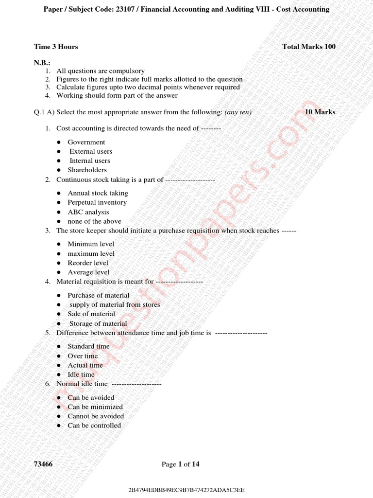 Ty-Bcom Sem5 Ca-Cbcgs Nov19 | PDF