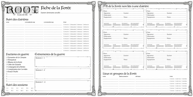 Fiche-Personnage-Root-JDR 5 | PDF