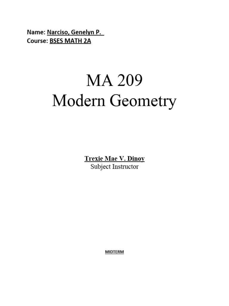 Modern Geometry | PDF | Perpendicular | Triangle