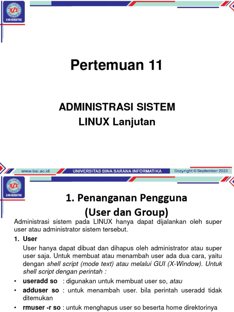 328-P011-Administrasi Sistem Linux Lanjutan | PDF