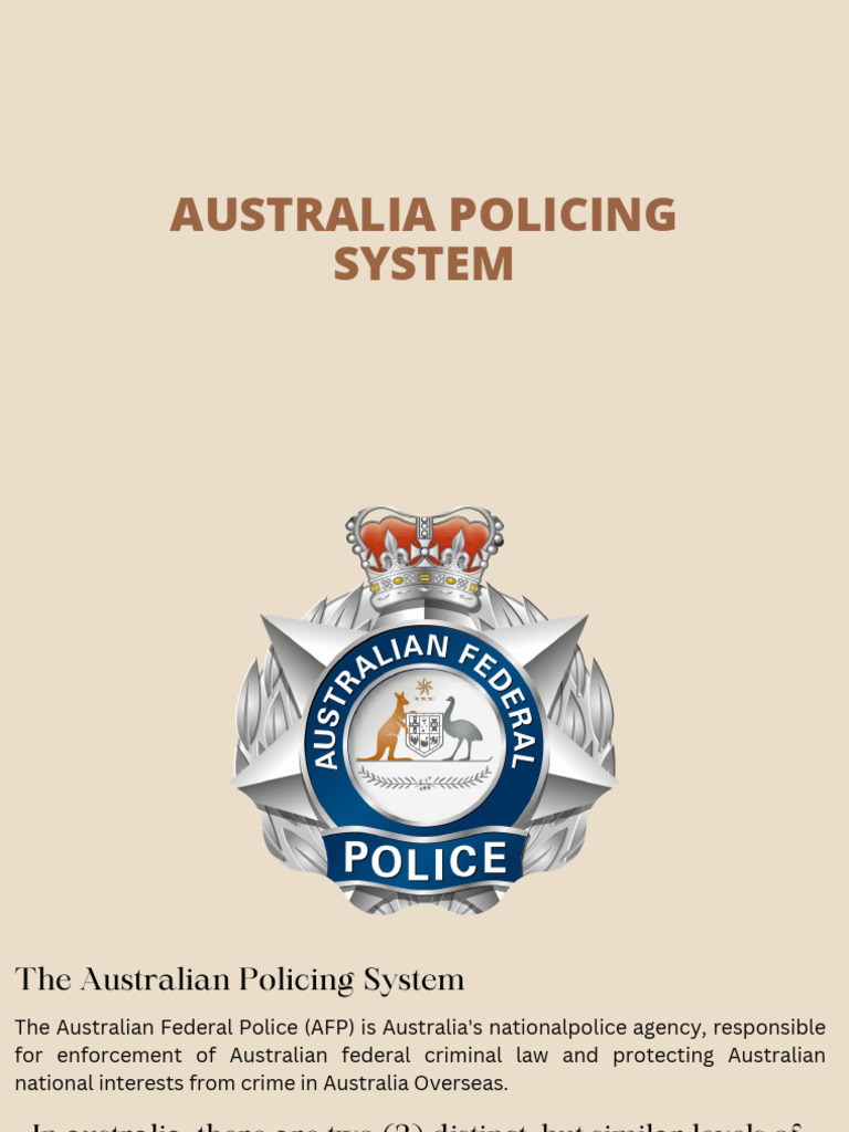 Overview of Australia's Policing System | PDF | Police | Criminal Law