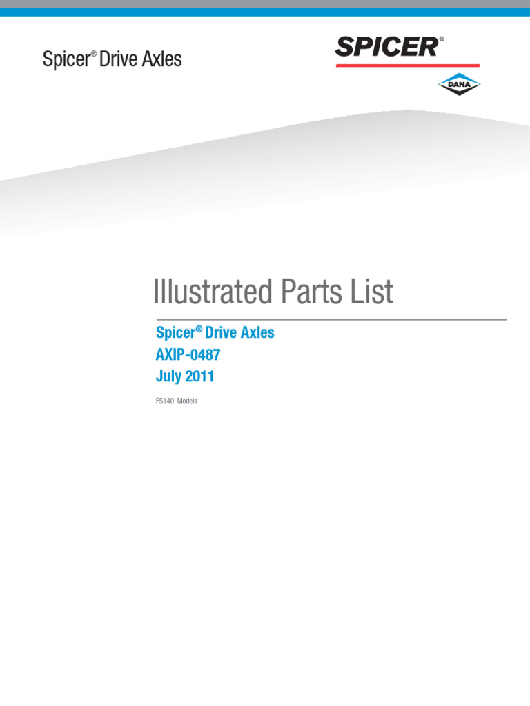 Illustrated Parts List Pdf Axle Gear