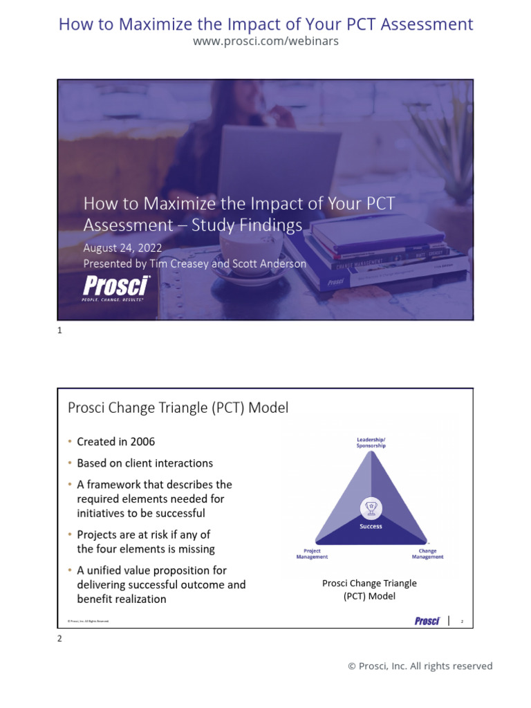 Prosci How To Maximize The Impact of Your PCT Assessment Slides 2022 ...