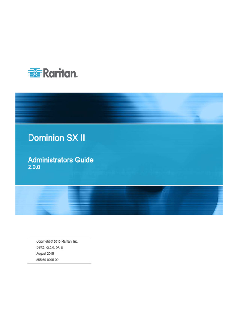Raritan Dsx2 v2.0.0 0a e | PDF | Command Line Interface | Port ...
