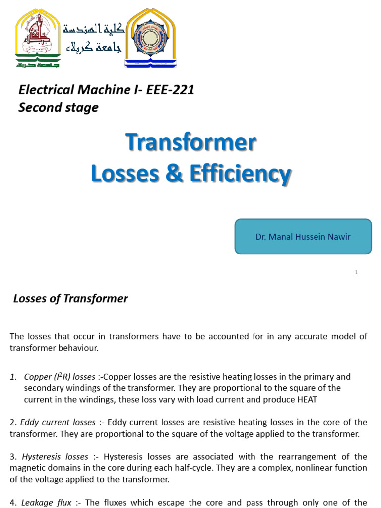 Efficiency of Transformer | PDF | Transformer | Inductance