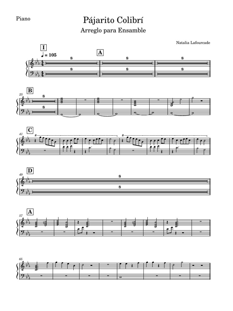 Pájarito_Colibrí-Piano | PDF