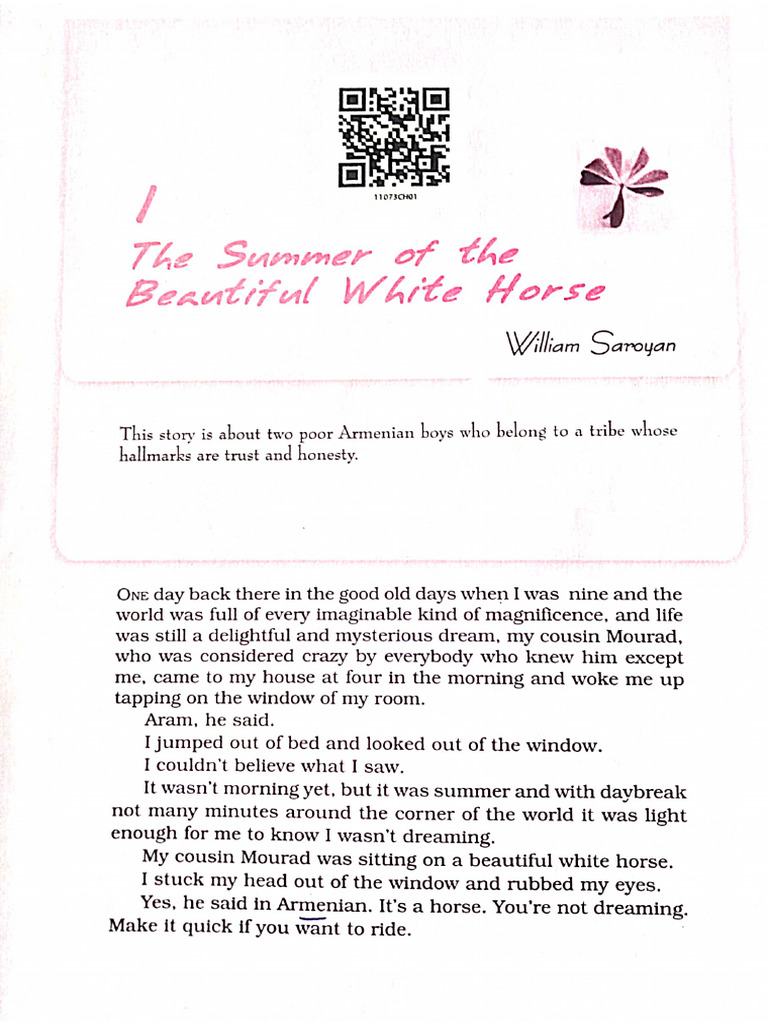 The Summer of The Beautiful White Horse | PDF