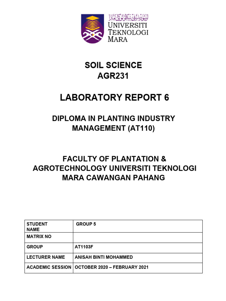 Soil Science Lab Report 6 | PDF | Physical Geography | Earth Sciences