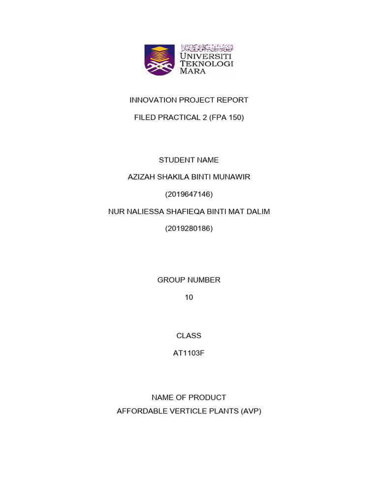 Affordable Vertical Plants Innovation Report | PDF