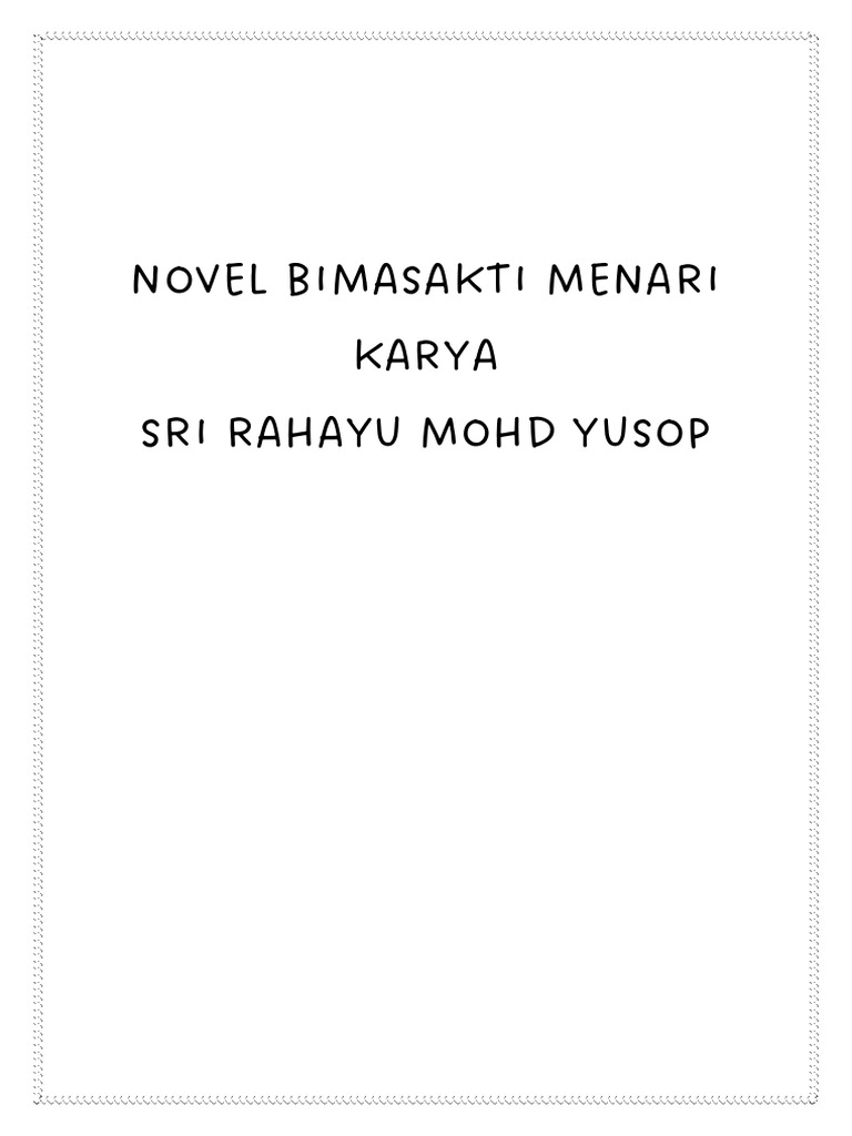 Kajian Novel Bima Sakti Menari | PDF | Agama & Spiritualitas