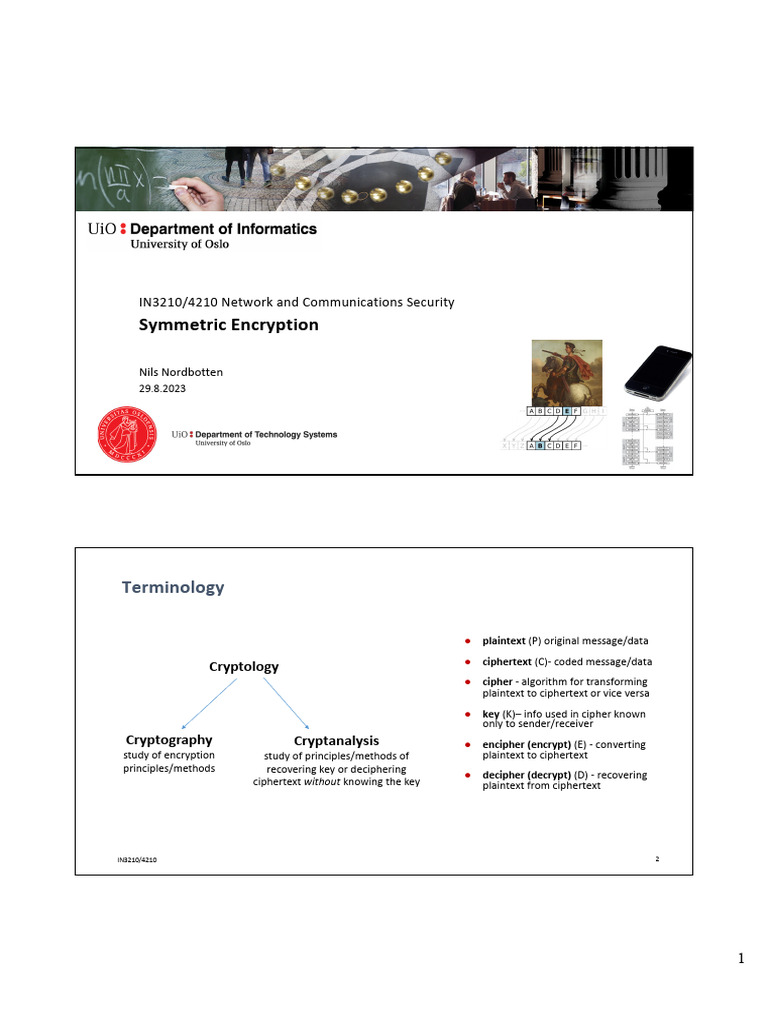 01-Symmetric Encryption | PDF | Cryptography | Encryption