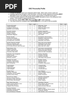 DiSC Profile Worksheet PDF | PDF | Psychological Concepts | Psychology
