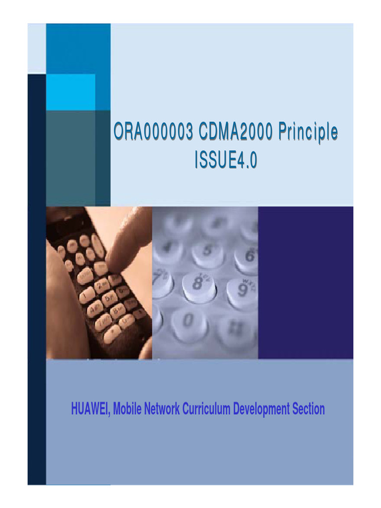 Ora000004 Cdma2000 Principle Issue4.0 | PDF | Physical Layer Protocols | Wireless