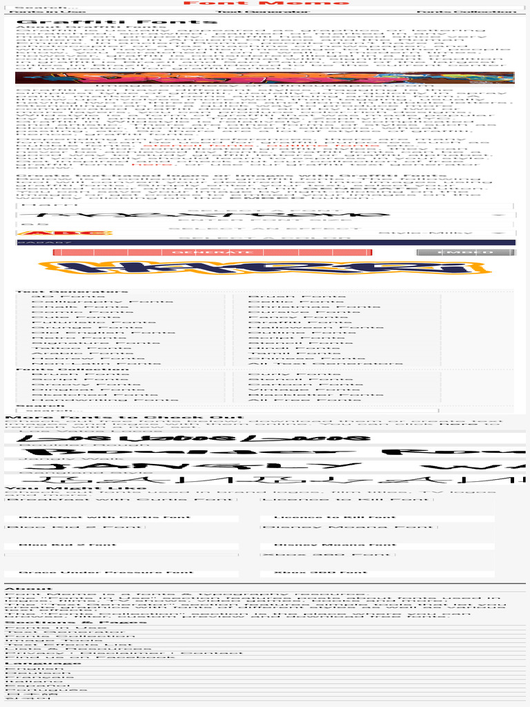 Graffiti Fonts - Graffiti Creator | PDF | Typefaces | Encodings