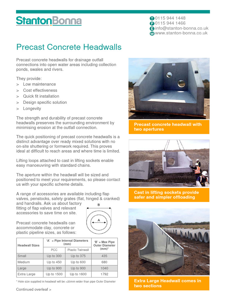 Headwalls July 2014 Updated | PDF | Concrete | Pipe (Fluid Conveyance)