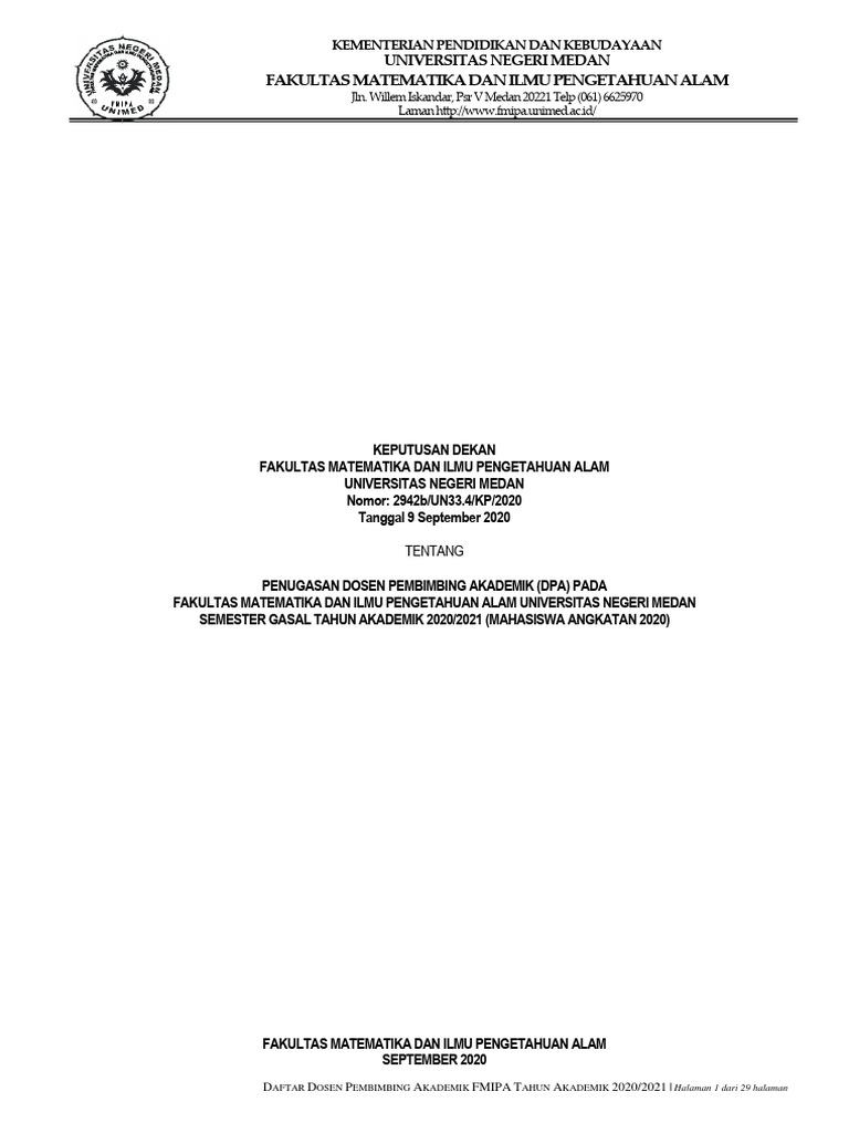 SKDPA FMIPA 2020 Final | PDF