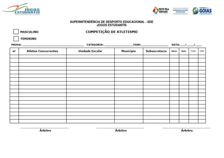 Sumula Atletismo - Pista | PDF
