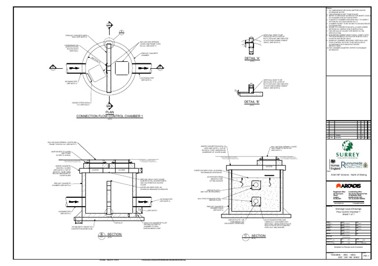 Flow Control Chamber Ddrawing | PDF | Pipe (Fluid Conveyance) | Civil ...