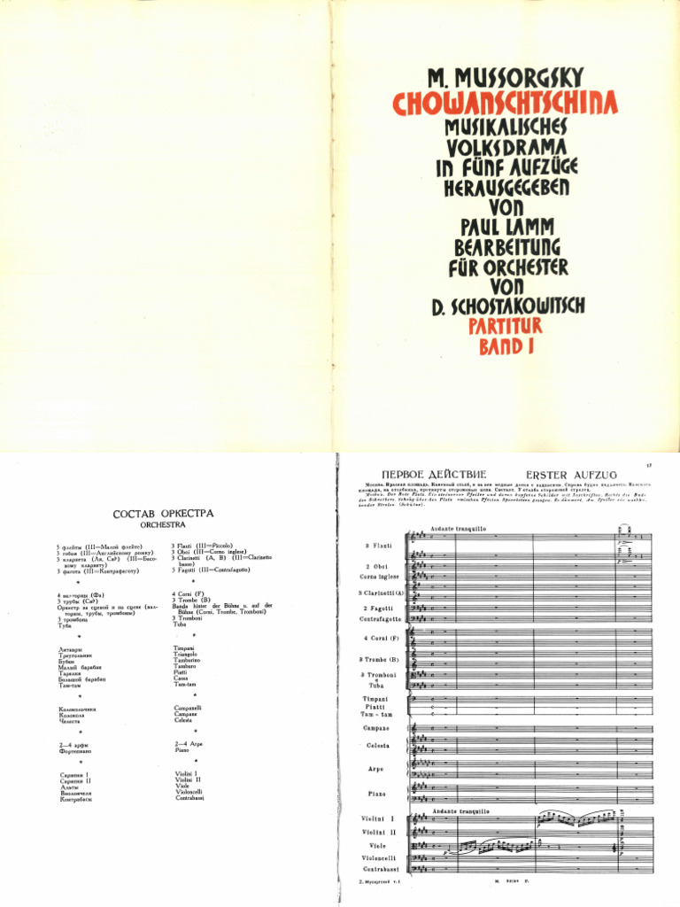 Musorgski-Shostakovich Hovanschina | PDF