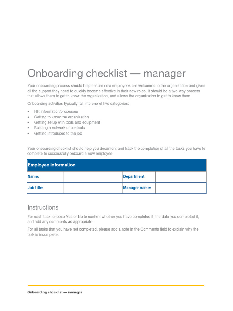 Onboarding Checklist Manager | PDF | Performance Management | Business