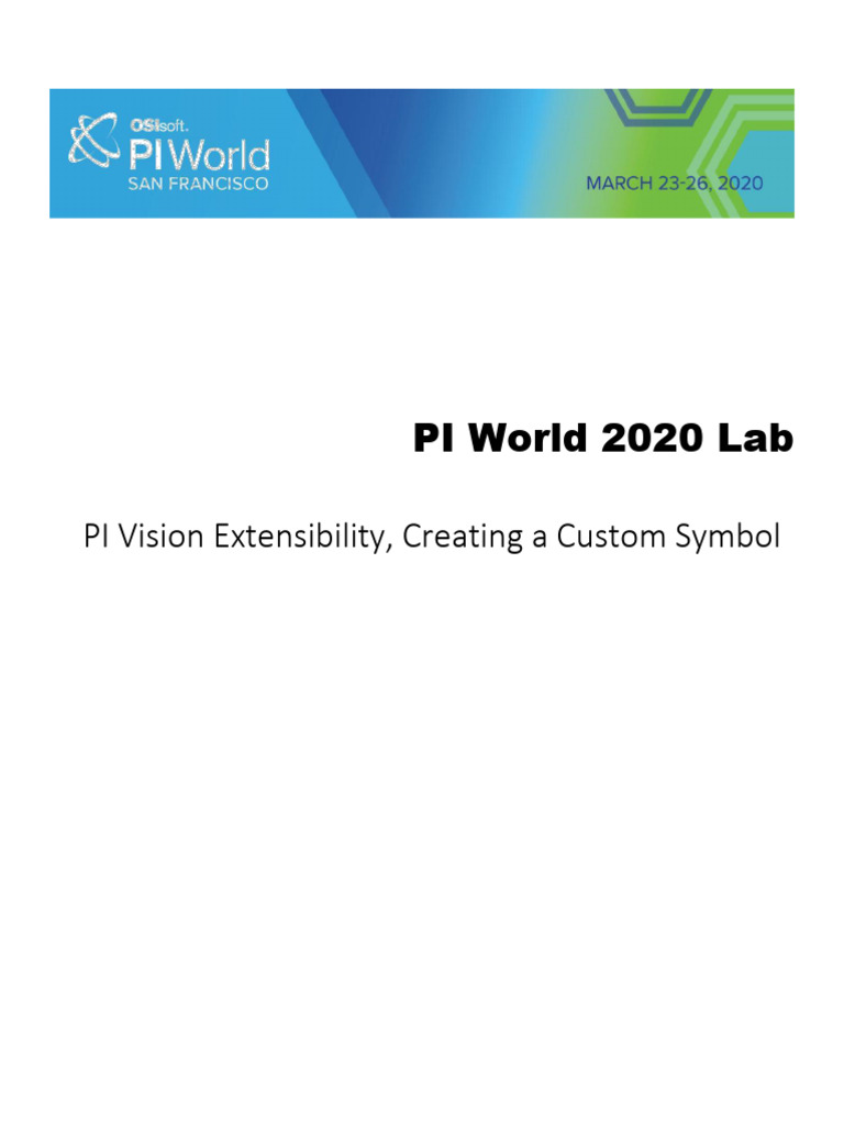 PIWorld 2020 PI Vision Creating Custom Symbol | PDF | Method (Computer ...