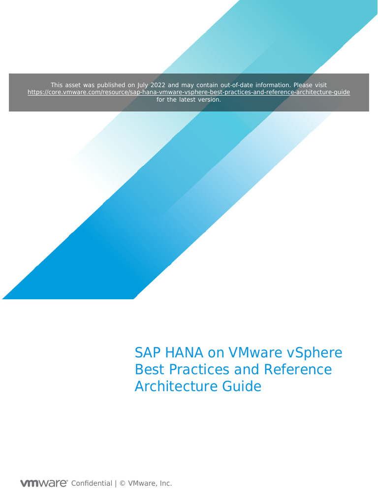 Sap Hana On Vmware Vsphere Best Practices and Reference Architecture Guide Noindex | Download ...
