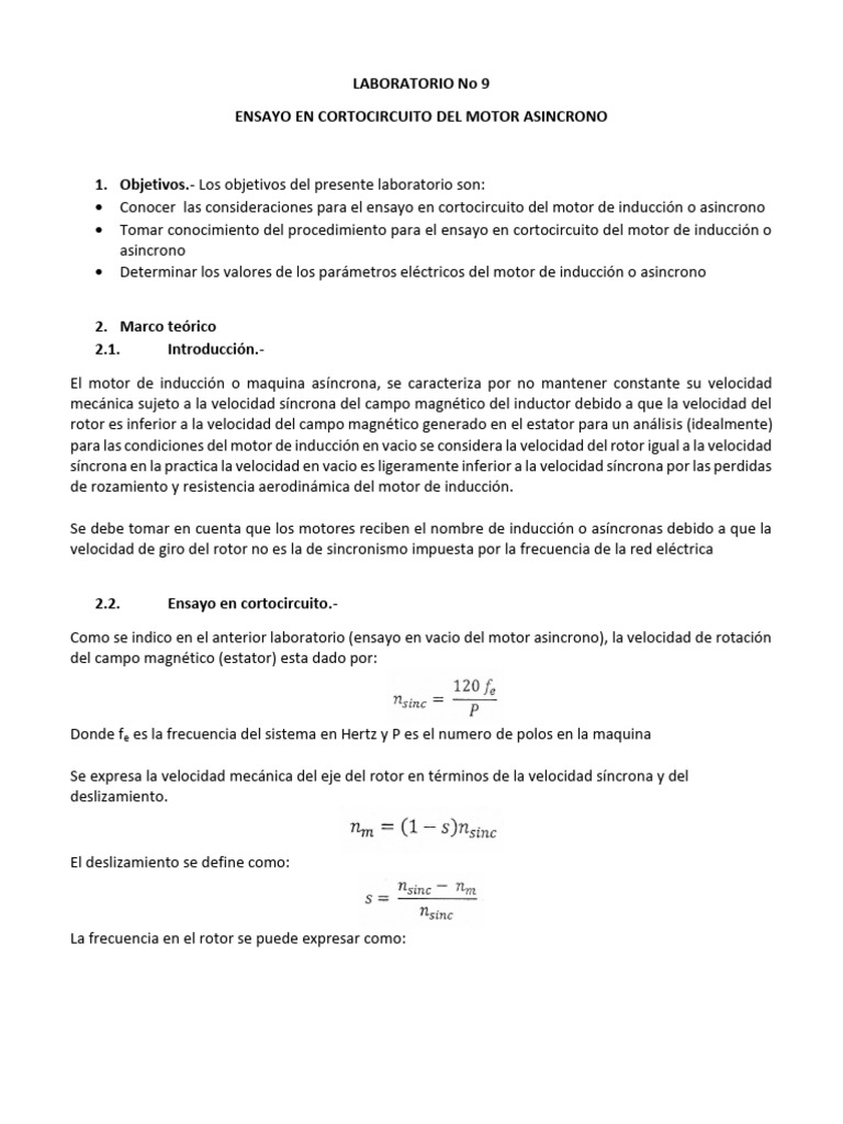 Laboratorio 9 | PDF | Corriente eléctrica | Ingenieria Eléctrica