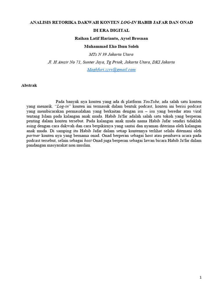 Kreasi - Raihan-Aysel - MTSN 39 Ju | PDF