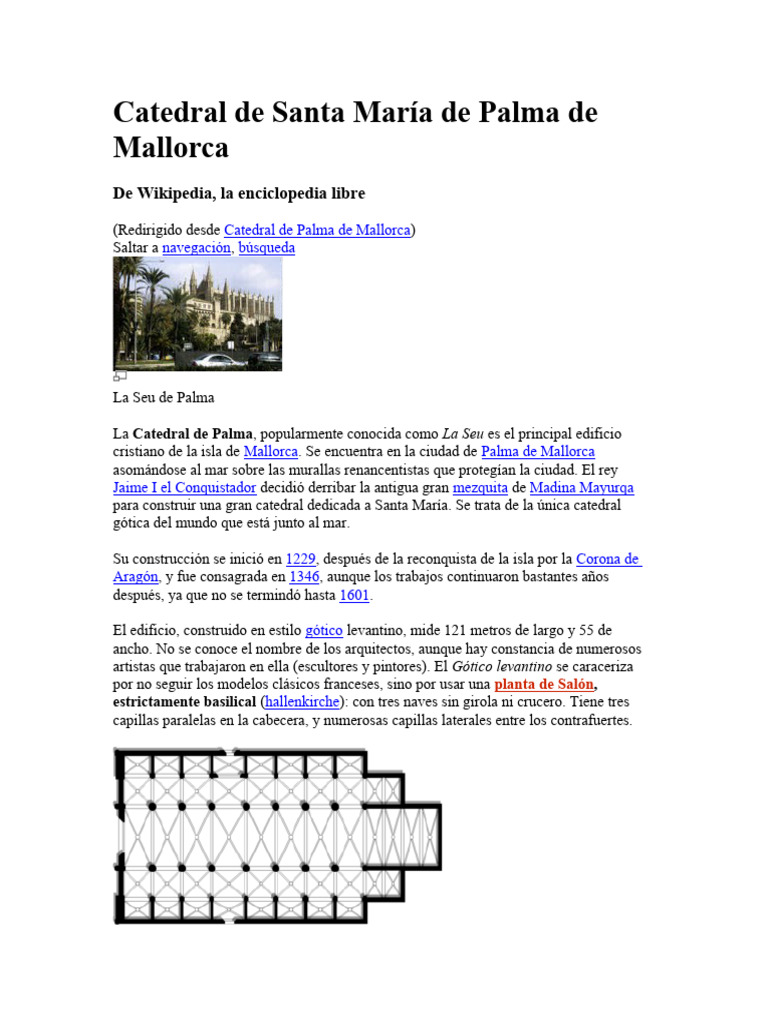 Catedral de Santa María de Palma | PDF | Diseño arquitectonico ...