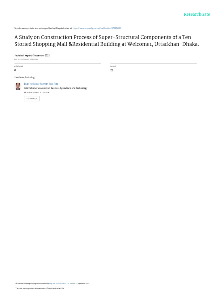 BMC Report Detailed | PDF | Concrete | Building Materials