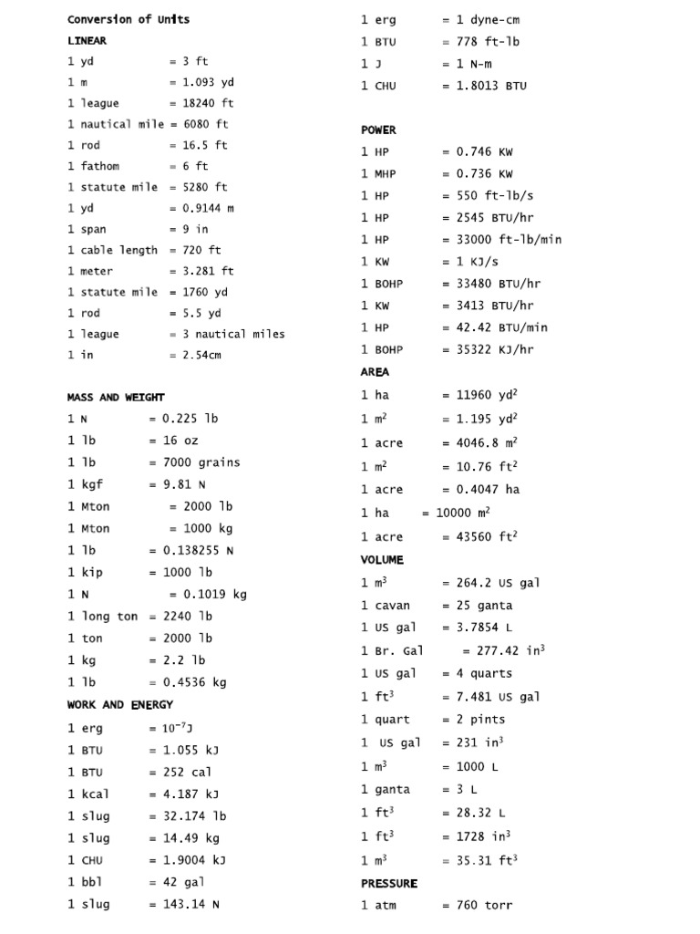 Conversion Thermo | PDF