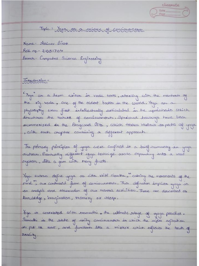 YOGA - Write Up - 704 - Abhinav | PDF