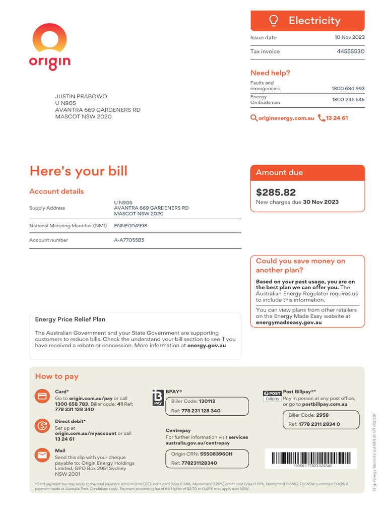 Here's Your Bill: Electricity | PDF | Payments | Credit Card