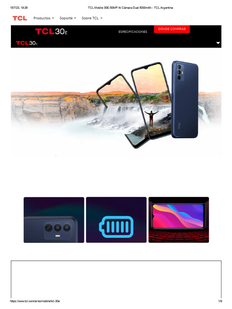 TCL Mobile 30E-50MP AI Cámara Dual 5000mah - TCL Argentina | PDF ...