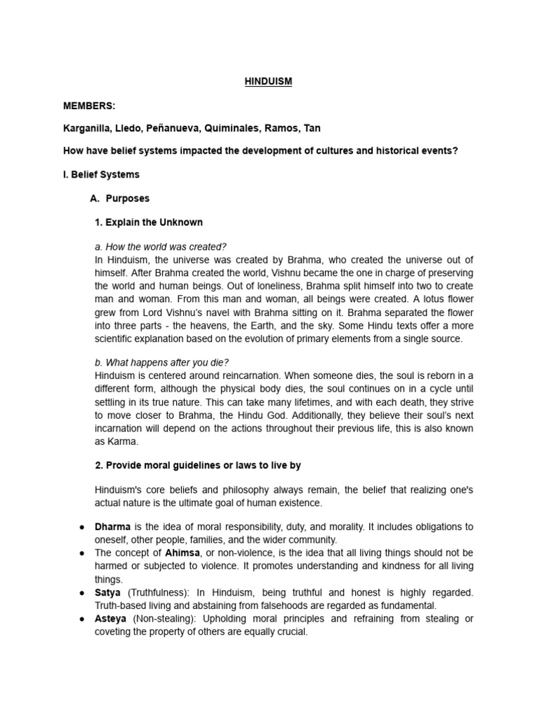 Faith Traditions (HINDUISM) | PDF | Vedas | Brahman