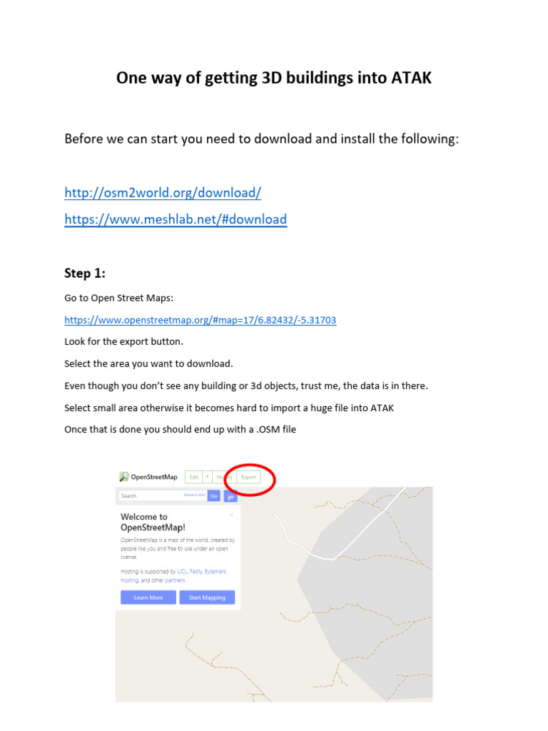One Way of Getting 3D Buildings Into ATAK | PDF