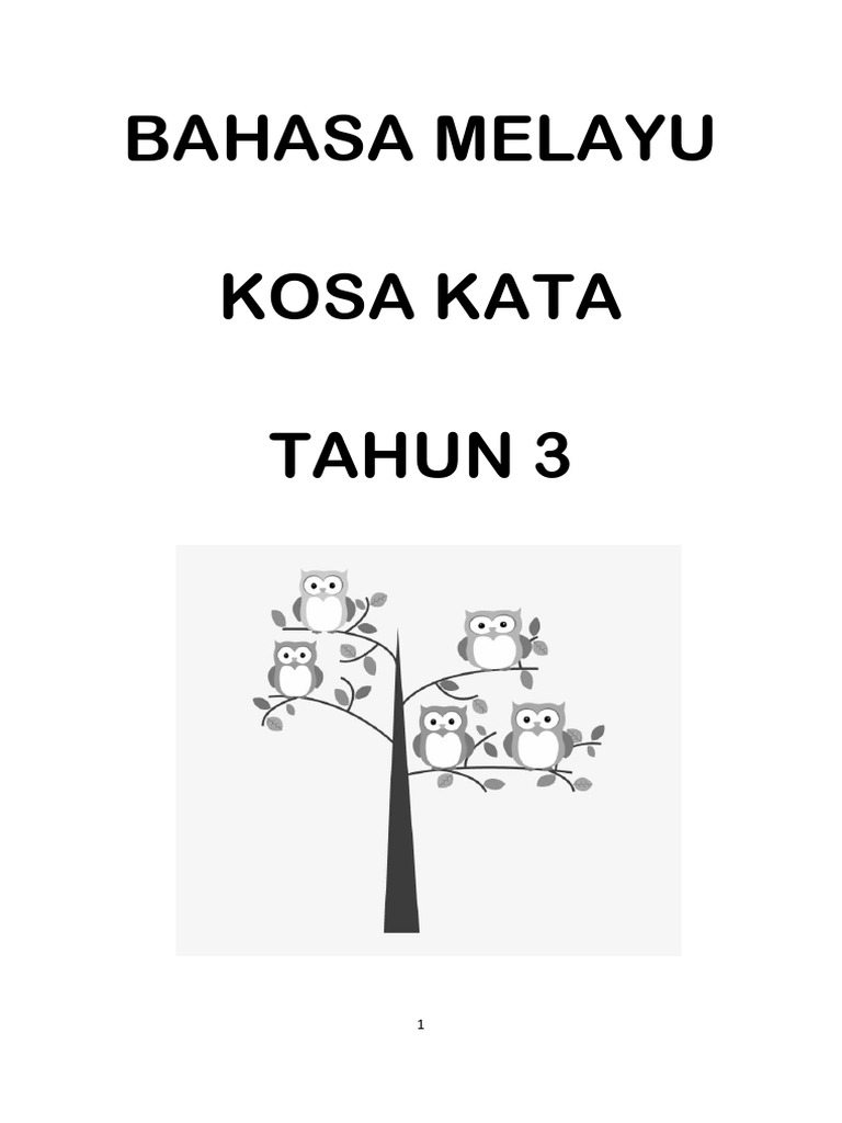 Kosa Kata Bahasa Melayu Tahun 3 | PDF