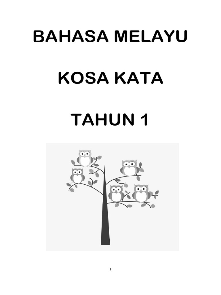 Kosa Kata Bahasa Melayu Tahun 1 | PDF