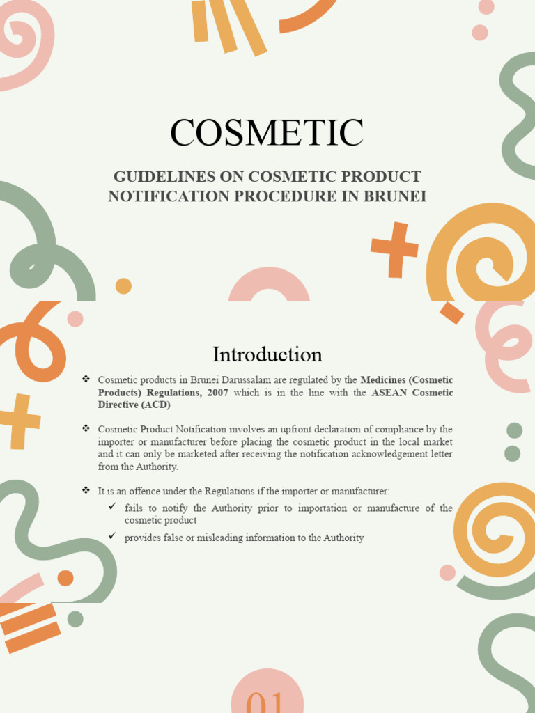 Brunei Cosmetic Product Notification Guidelines | PDF | Cosmetics