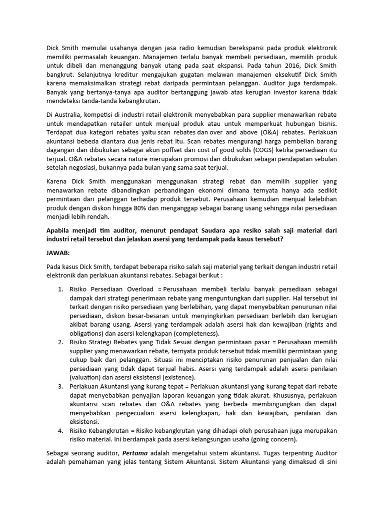 Auditing 2 SESI 6 | PDF | Bisnis | Pengelolaan Keuangan & Uang